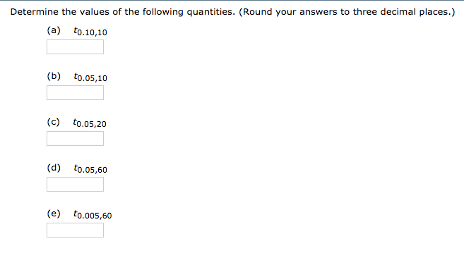Solved Determine the values of the following quantities. | Chegg.com