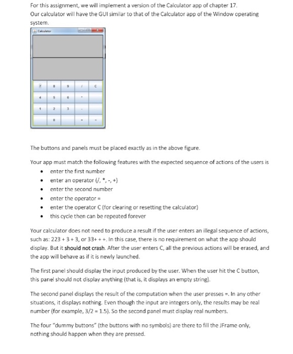 Solved Need help writing java code to implement Calculator | Chegg.com