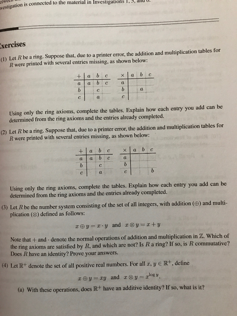 Solved number 2 please, this is abstract algebra. | Chegg.com