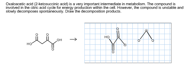 Solved Oxaloacetic Acid 2 Ketosuccinic Acid Is A Very