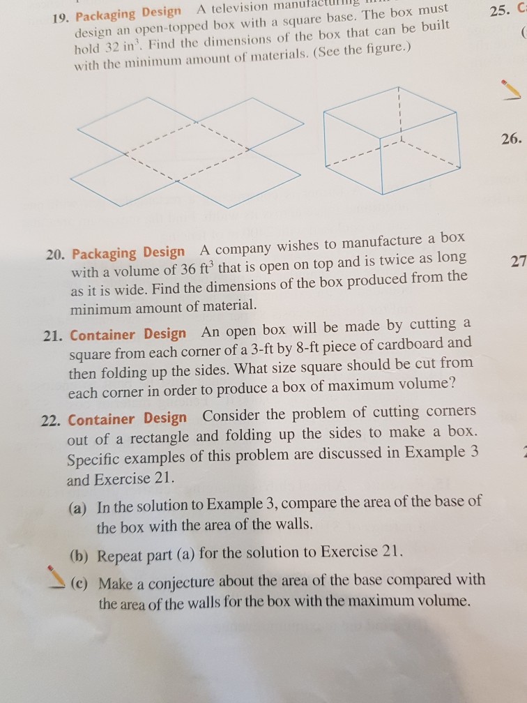 Solved 19. Packaging Design A television manufacn design an | Chegg.com