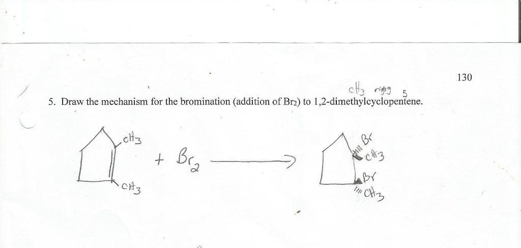 Solved Draw the mechanism for the bromination (addition of | Chegg.com