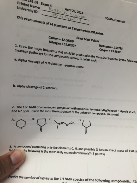 Solved Draw the major fragments that would be produced in | Chegg.com