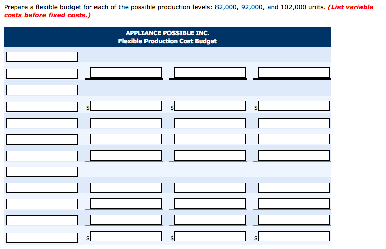 Solved Exercise 10-7 (Part Level Submission) Appliance | Chegg.com