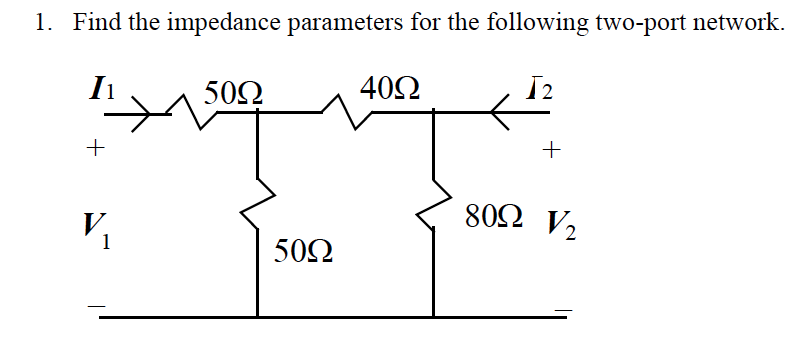 Solved Find the impedance parameters for the following | Chegg.com