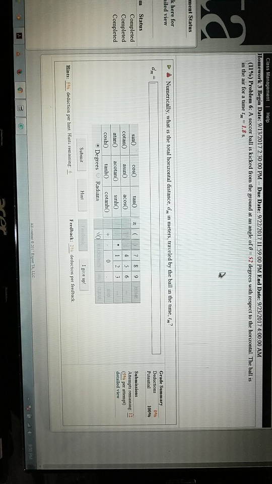 Solved Class Management Help Homework 3 Begin Date: | Chegg.com
