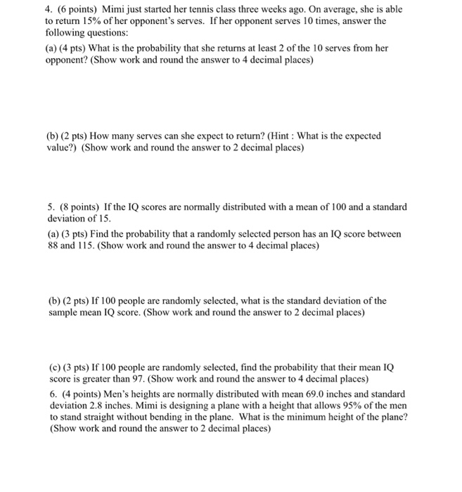 Solved 1. (8 points) Assume that you make random guesses for | Chegg.com