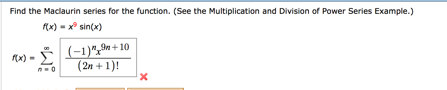Solved Find the Maclaurin series for the function. (See the | Chegg.com