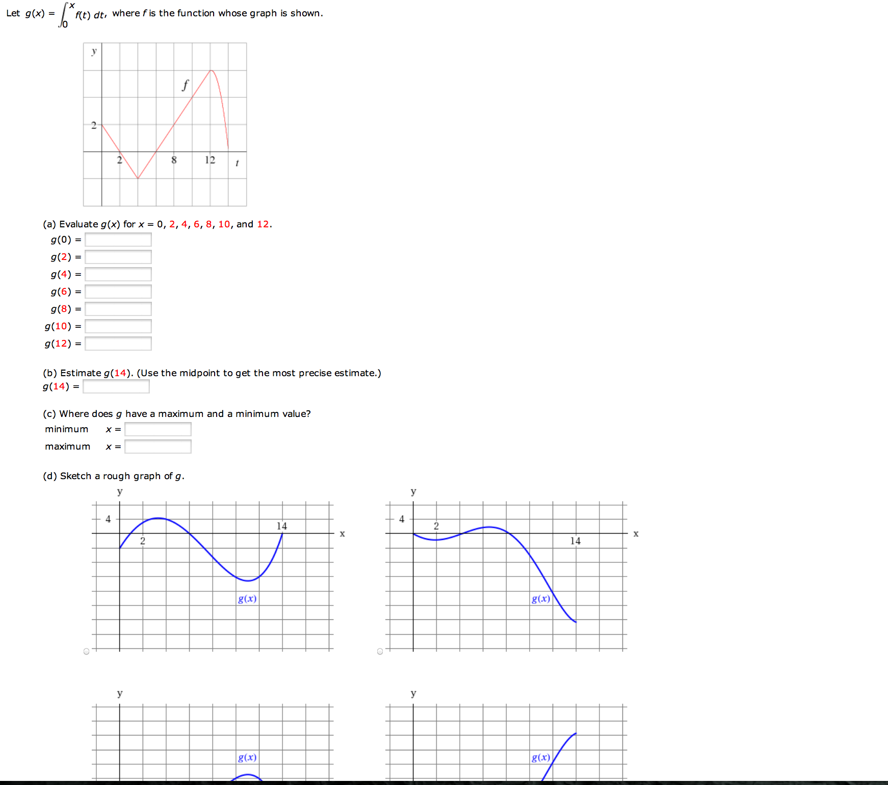 Solved Let Where F Is The Function Whose Graph Is Shown 2635
