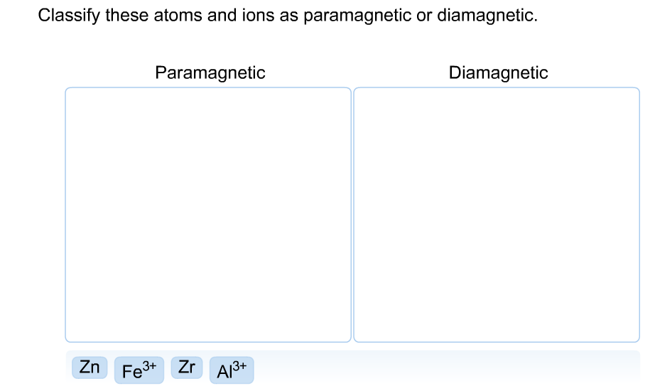 Solved Classify these atoms and ions as paramagnetic or | Chegg.com