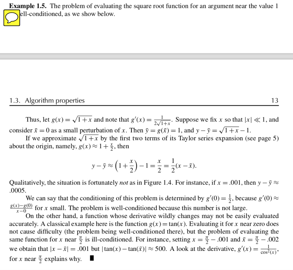 Solved Example 1.5. The problem of evaluating the square | Chegg.com