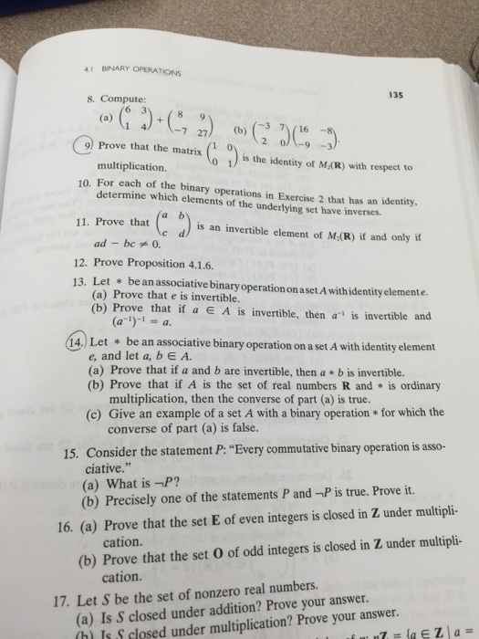Solved 13 Let ? be an associative binary operation on a set | Chegg.com