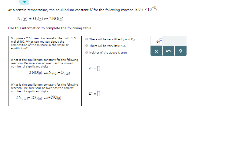 Solved At a certain temperature, the equilibrium constant K | Chegg.com