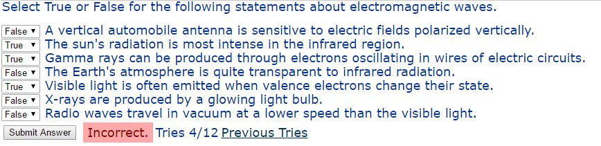 Solved Select True or False for the following statements | Chegg.com