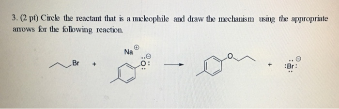 Solved Circle the reactant that is a nucleophile and draw | Chegg.com