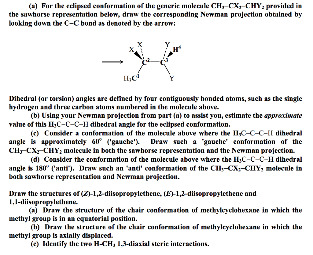 Solved (a) For the eclipsed conformation of the generic | Chegg.com
