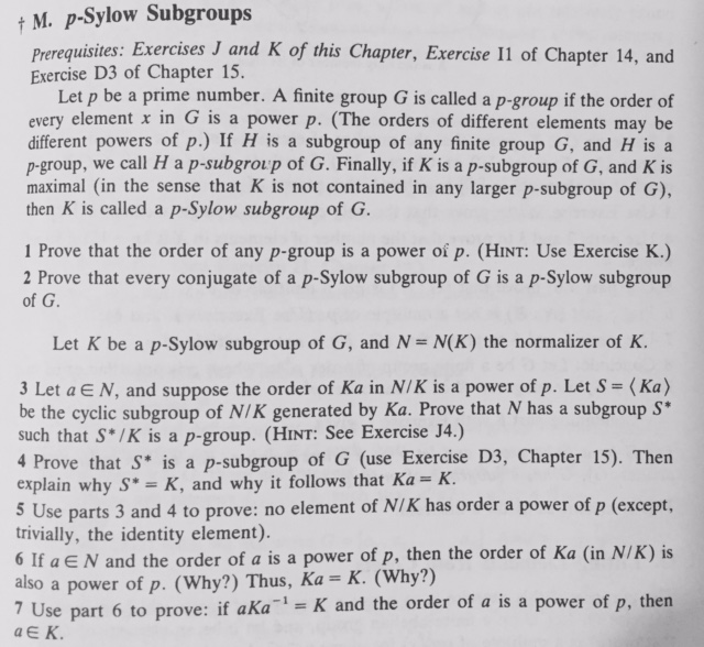 Solved Abstract Algebra: p-Sylow Subgroups (7 short proofs | Chegg.com