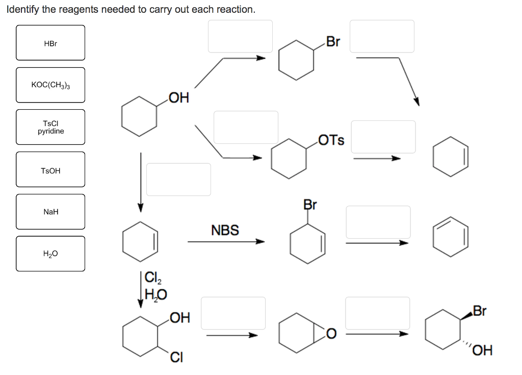 Solved Identify the reagents needed to carry out each | Chegg.com