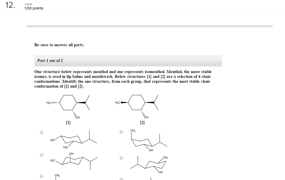 Solved 12. 100 12. 1.00 points value: Be sure to answer all | Chegg.com
