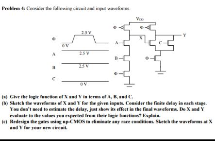 Solved Problem 4: Consider the following circuit and input | Chegg.com
