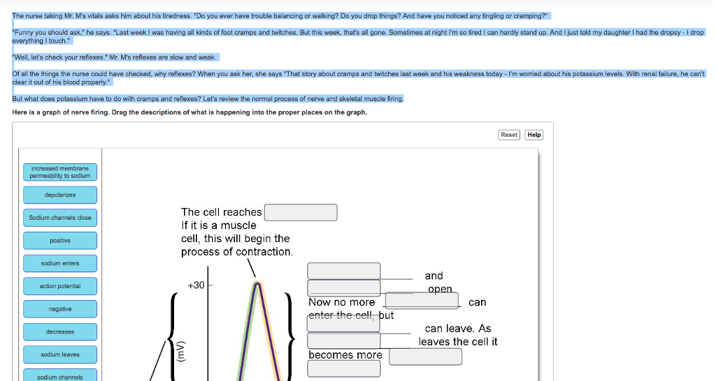 Solved e nurse taking Mr. M's vitals asks him about his | Chegg.com
