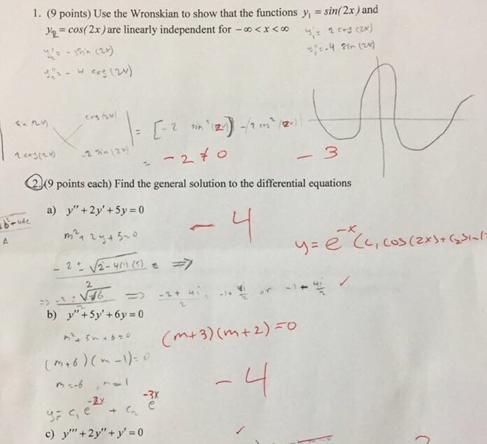 Solved Use the Wronskian to show that the functions y_1 = | Chegg.com