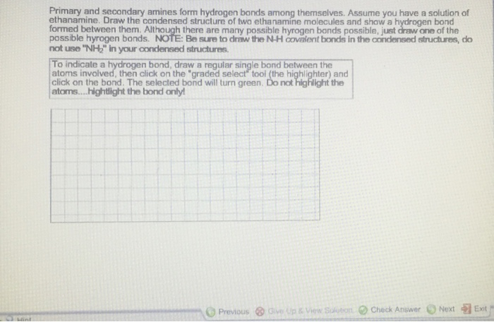 Solved Be sure to draw the N-H covalent bonds in the | Chegg.com
