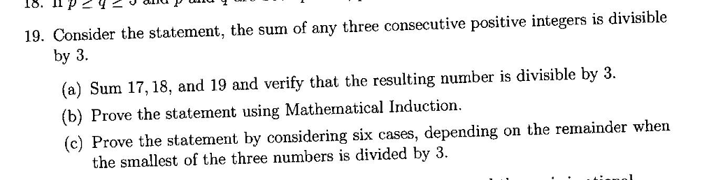 Solved Consider the statement, the sum of any three | Chegg.com