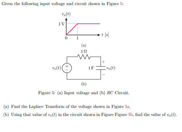Solved Given the following input voltage and circuit shown | Chegg.com