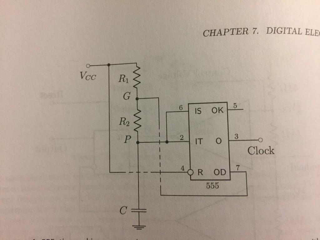 Solved Consider the timing circuit built using a 555 chip, | Chegg.com
