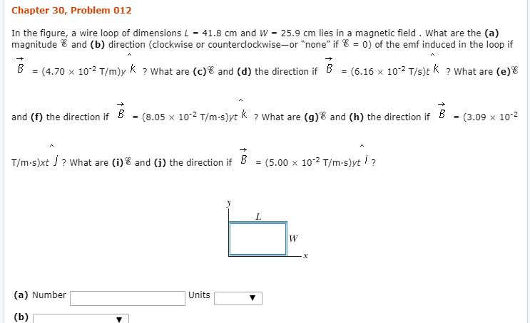 Solved Chapter 30, Problem 012 In the figure, a wire loop of | Chegg.com