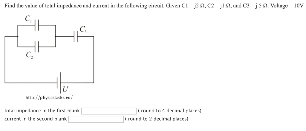 Solved Find the value of total impedance and current in the | Chegg.com