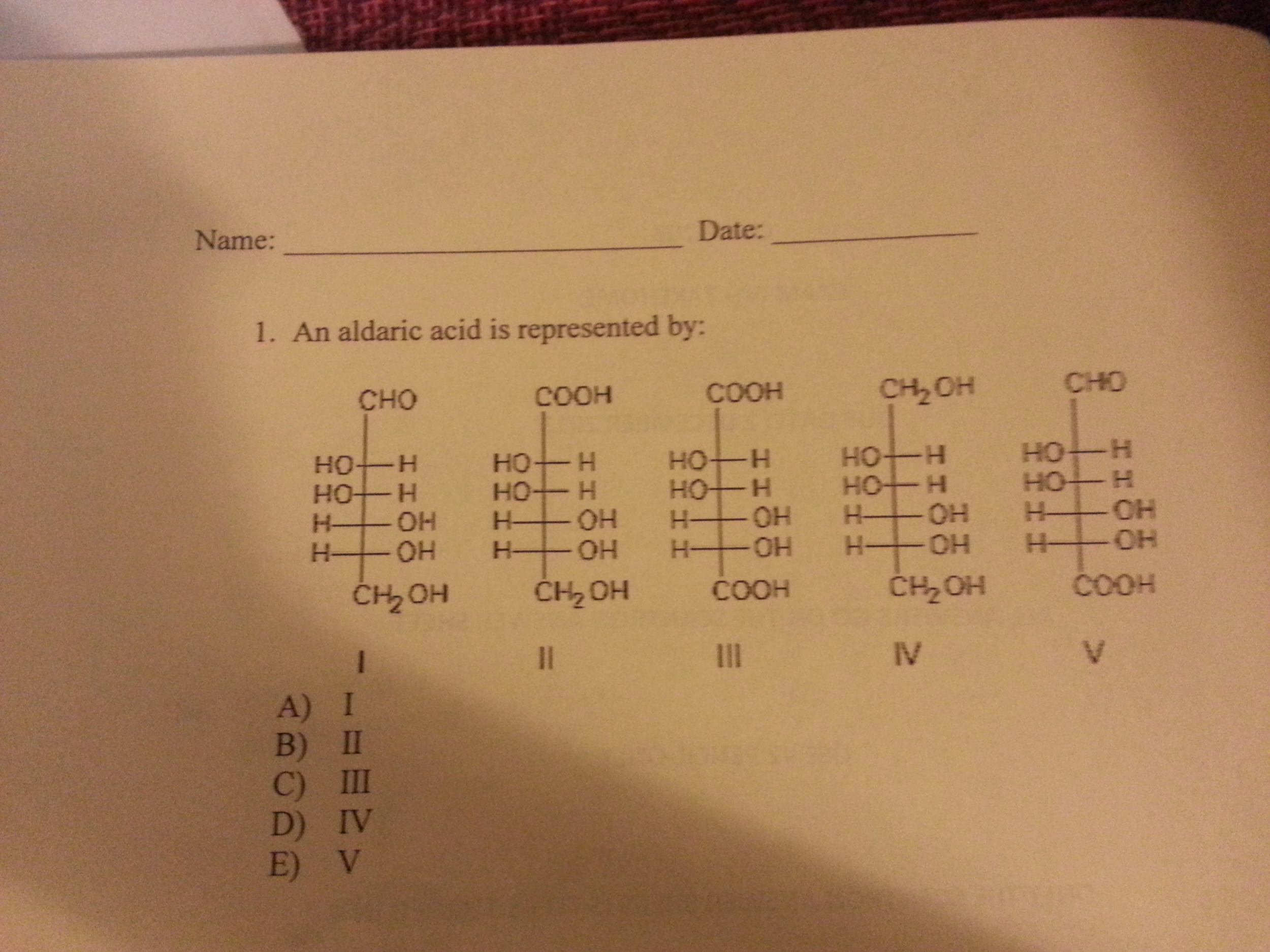 Solved An aldaric acid is represented by: | Chegg.com