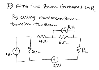 Solved Find the power consumed in RL by using maximum power | Chegg.com