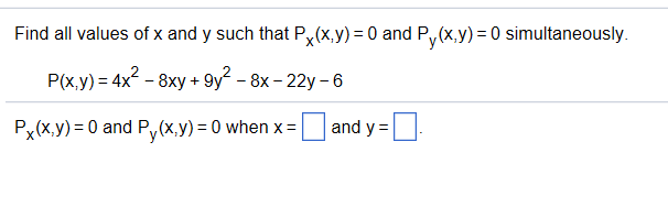 Solved Find all values of x and y such that Px(xy)0 and | Chegg.com