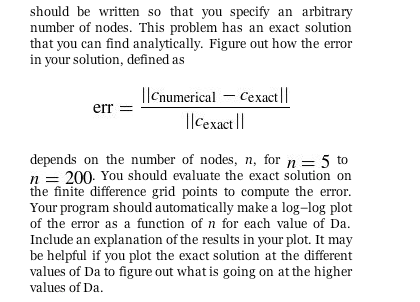 6.16 Consider the solution to the reaction diffusion | Chegg.com