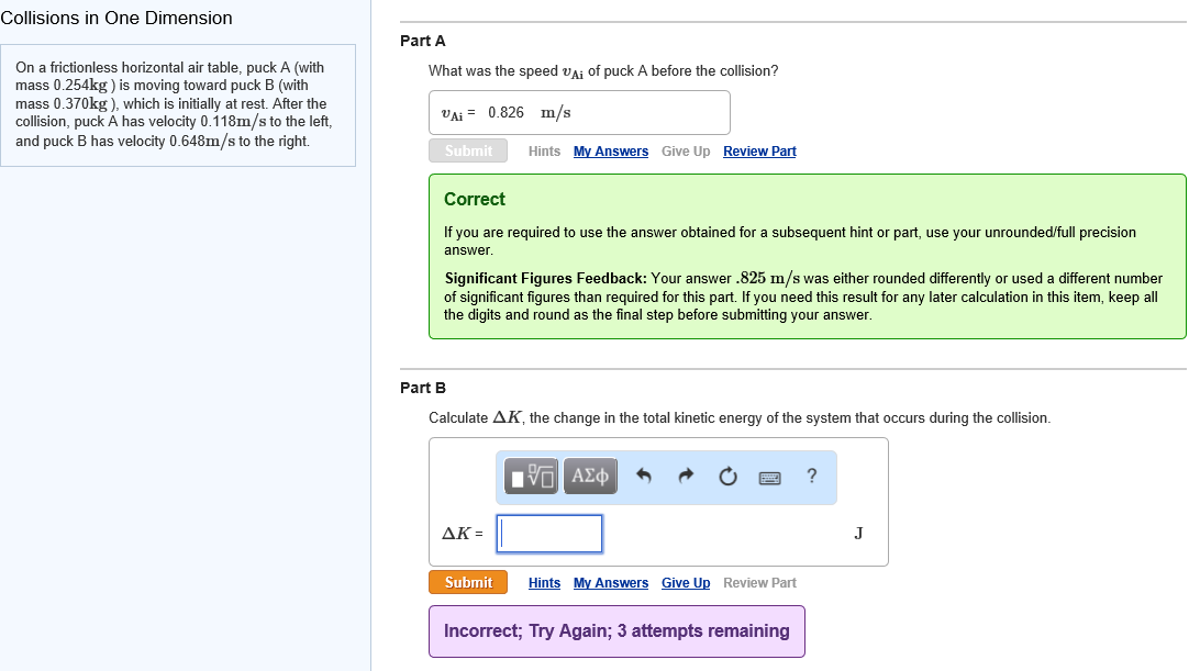 Solved Collisions in One Dimension On a frictionless | Chegg.com
