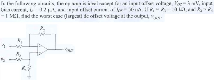 Solved In the following circuits, the op amp is ideal except | Chegg.com