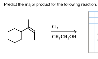Solved Predict the major product for the following reaction. | Chegg.com