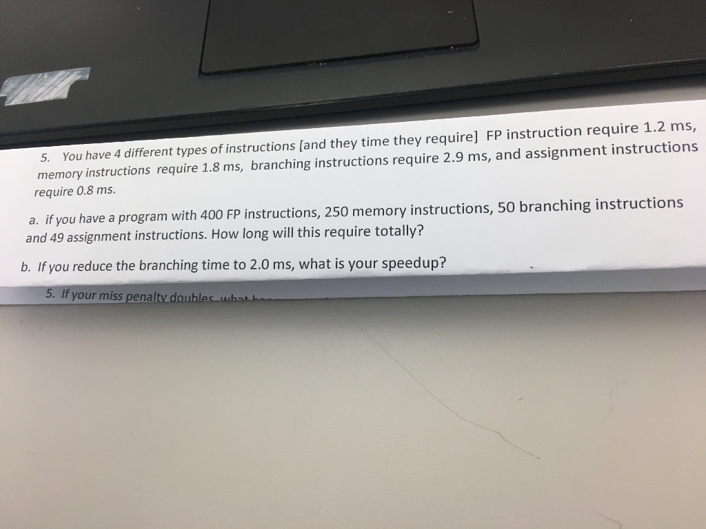 Solved 5. You have 4 different types of instructions [and | Chegg.com