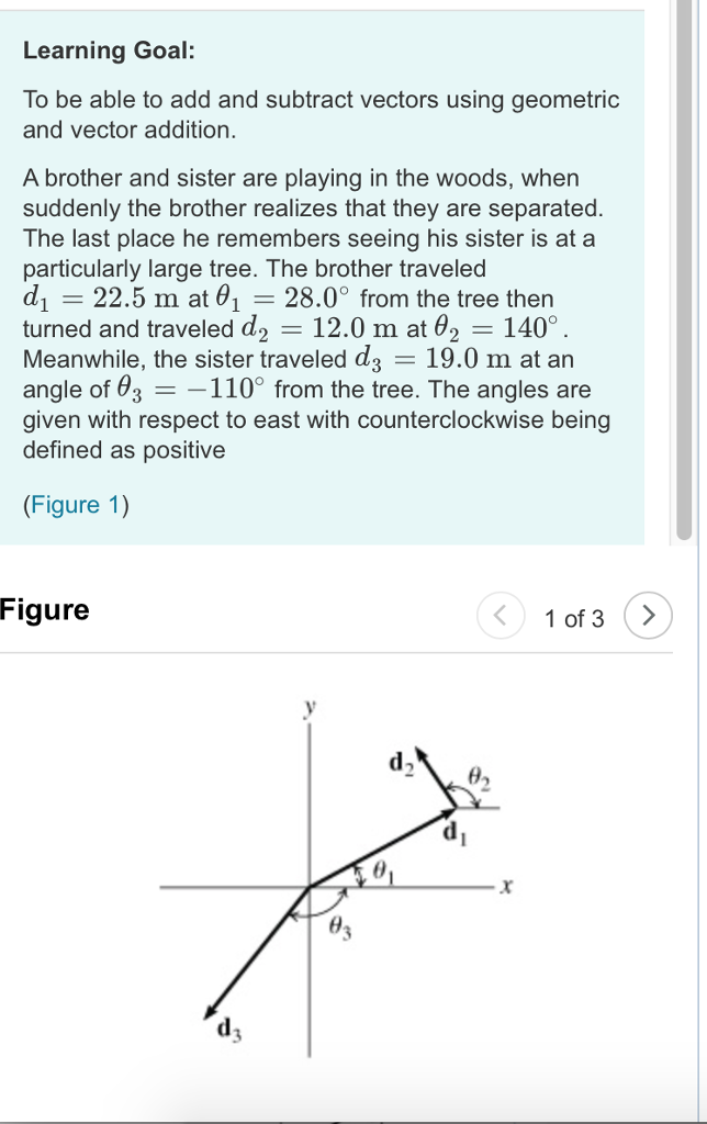 Learning Goal: To be able to add and subtract vectors | Chegg.com