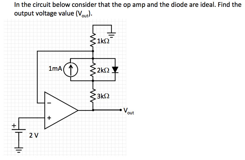 Solved In the circuit below consider that the op amp and the | Chegg.com