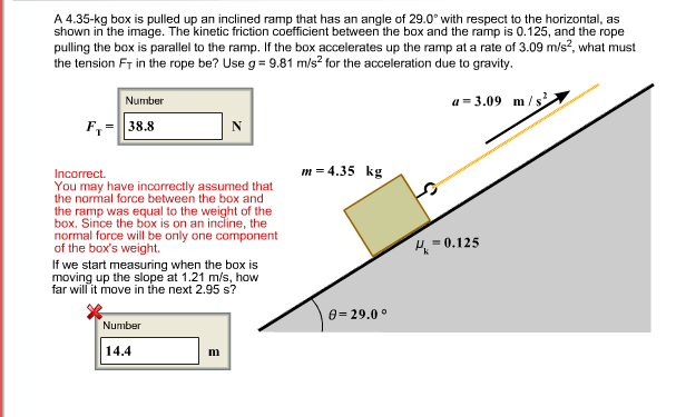 Solved A 4.35 - kg box is pulled up an inclined ramp that | Chegg.com