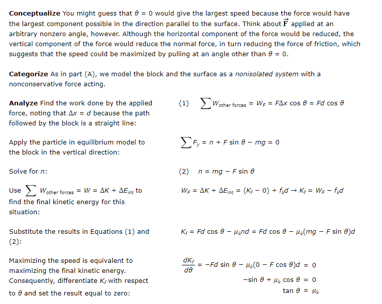 Solved Example 8.4 A Block Pulled on a Rough Surface A | Chegg.com