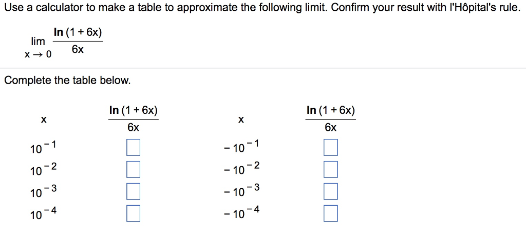 Solved Use a calculator to make a table to approximate the | Chegg.com