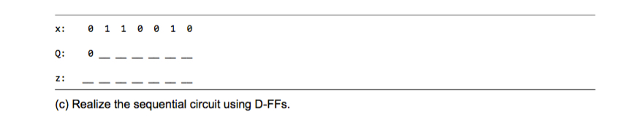 Solved: Obtain The State Table Given The State Diagram In ... | Chegg.com