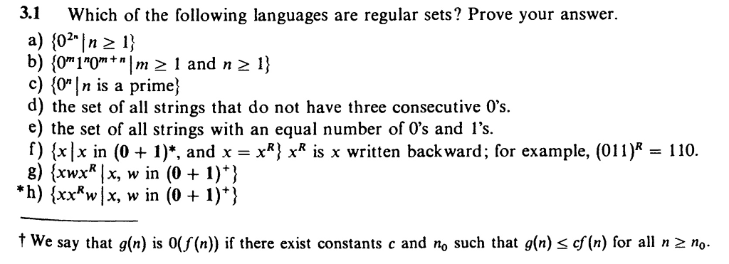 Solved Which of the following languages are regular sets? | Chegg.com