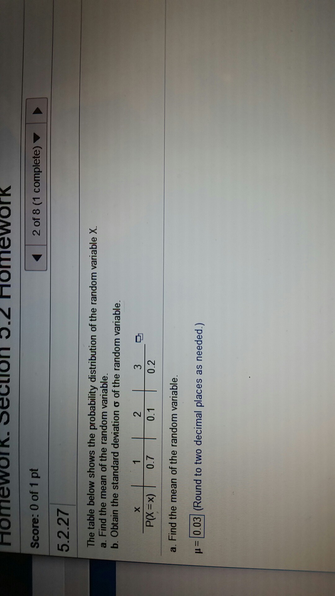 Solved The table below shows the probability distribution of | Chegg.com