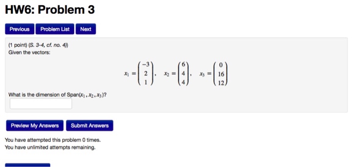 Solved HW6: Problem3 Previous Problem List Next (1 point) | Chegg.com