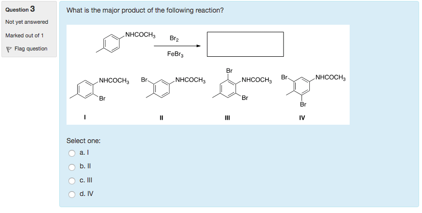 Solved What is the major product of the following reaction? | Chegg.com